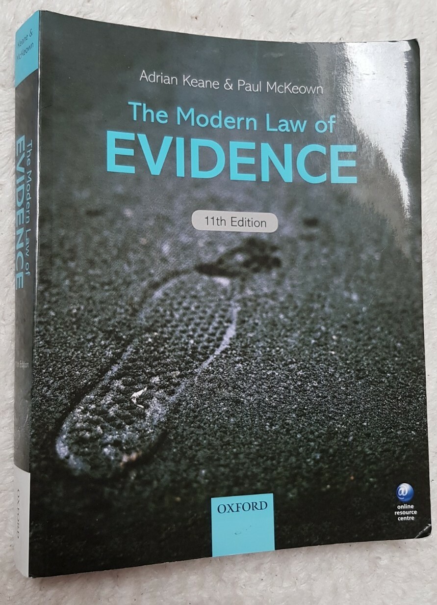 Modern Law of Evidence by Adrian Keane and Paul McKeown (2016, Trade ...