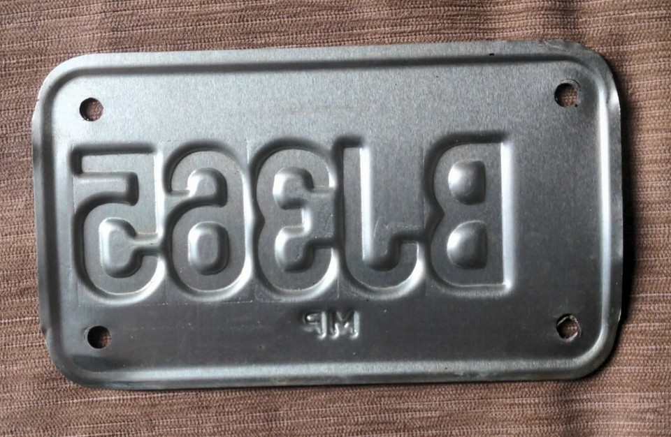 Pennsylvania Moped License Plate BJ365 Motorcycle PA Collectible | eBay