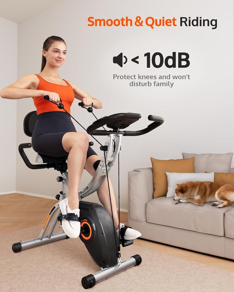 YOSUDA Folding Exercise Bike - Foldable Stationary Bike for Home Gym ...