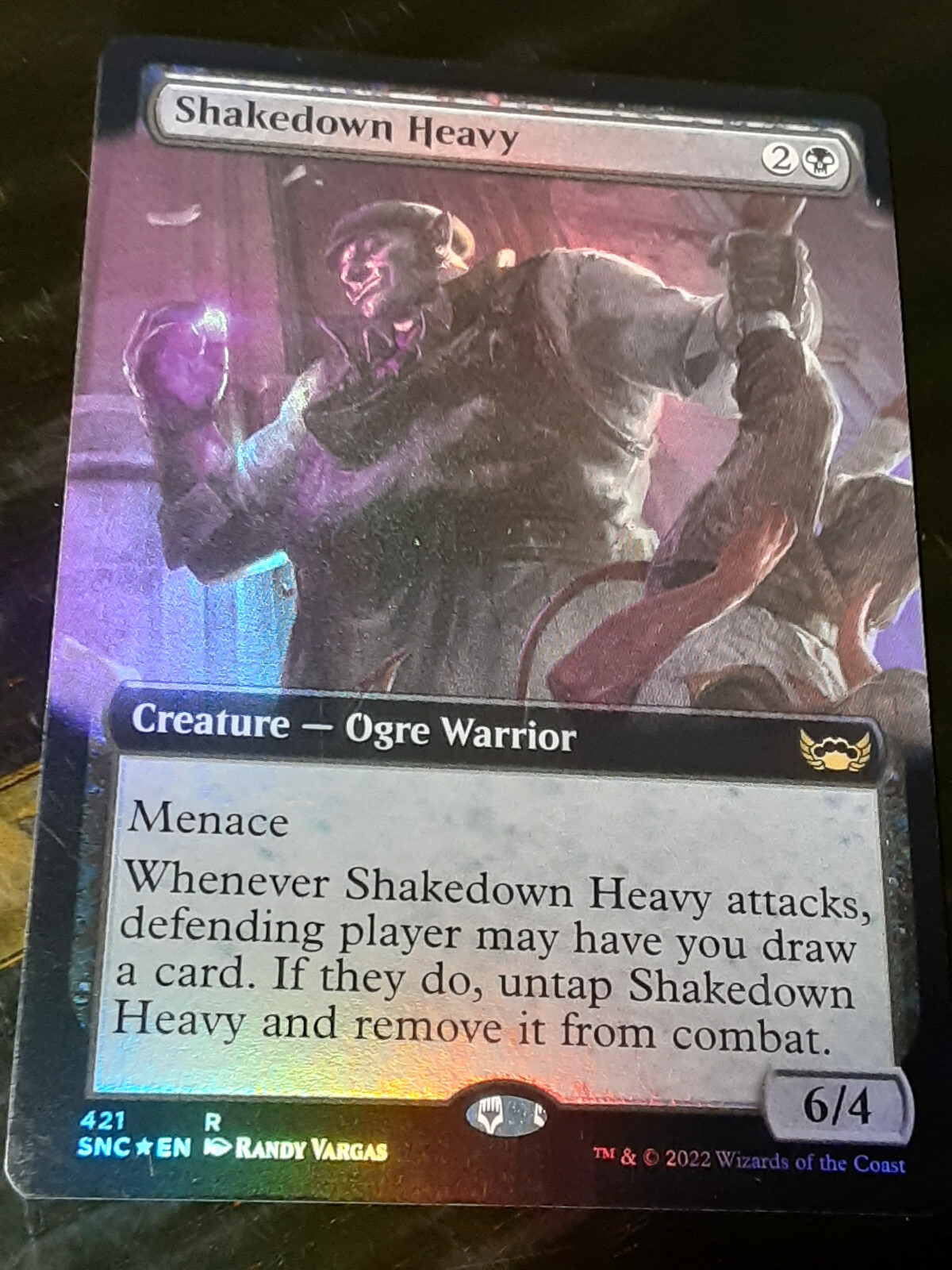 Shakedown Heavy Extended Art FOIL , Streets New Capenna , NM ,MTG,FREE ...