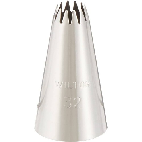 Wilton Stainless Steel #32 Open Star Piping Tip Cake Decorating Nozzle ...