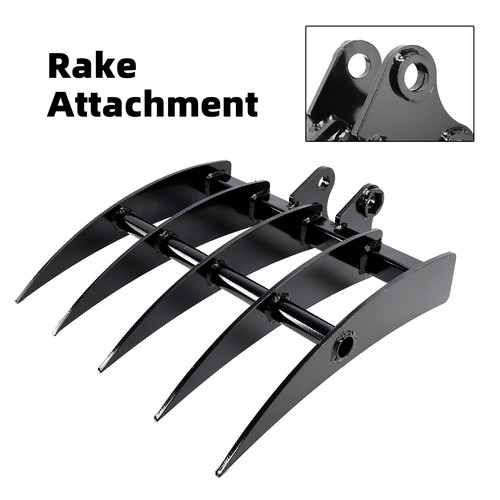 Alloy Steel Rake Attachment For Mini Excavators Excavator Small Digger ...