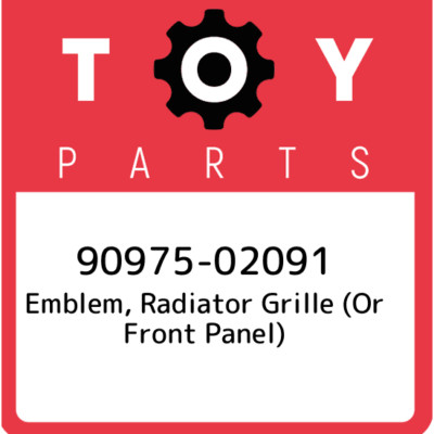 90975-02091 Toyota Emblem, radiator grille (or front panel) 9097502091 ...