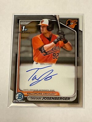 2024 Bowman TAVIAN JOSENBERGER Chrome 1st AUTO Autograph RC Orioles🔥 | eBay