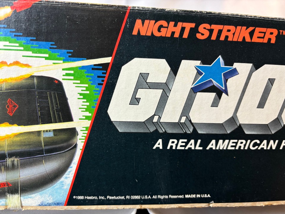 1989 Hasbro GI Joe Night Force NIGHT STRIKER Glow in The Dark Labels In ...