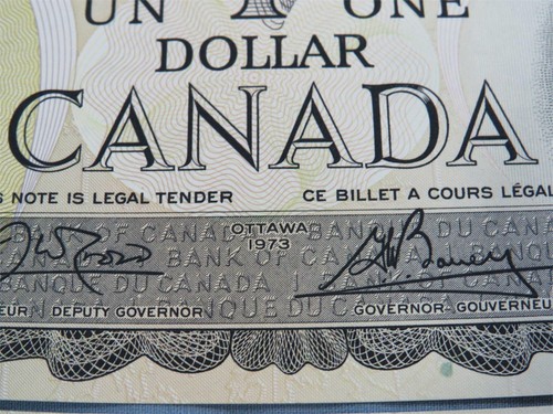 (17) SEQUENTIAL 1973 CANADA $1 BANK NOTE CANADIAN ONE DOLLAR BILLS ...