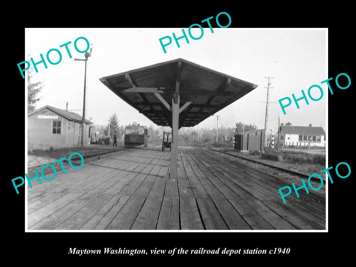 Maytown Washington The Railroad Depot Station c1940 Large Historic Old ...
