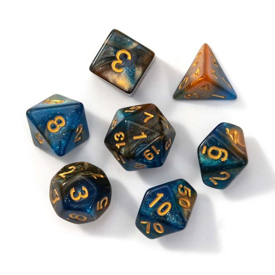 Acrylic D4 D6 D8 D10 7-Die Table Game DND Dice Game Dice Polyhedral ...