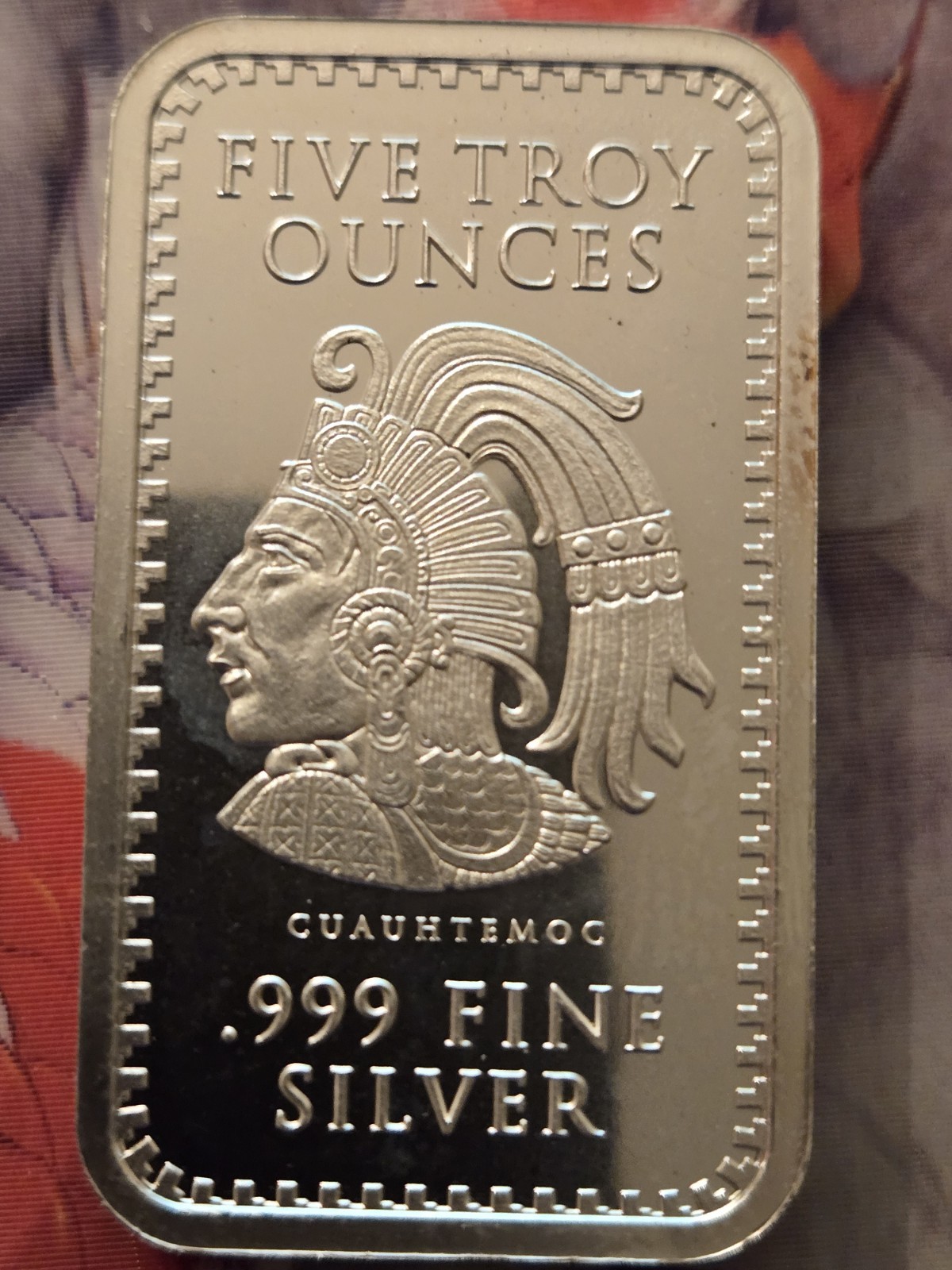 5 Troy Ounce Fine Silver Aztec Bar | eBay