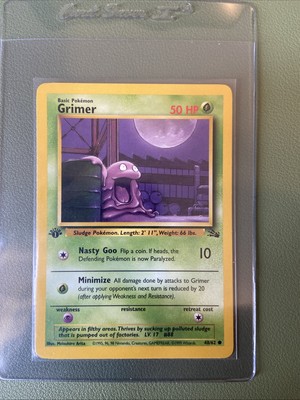Grimer #48 - 1st Edition Base Set Pokémon Card - 1999 WOTC - NM - Free ...