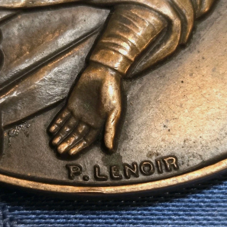 09L35 Antique Medal Bronze Saint Charles By Lenoir Papal Symbols | eBay UK