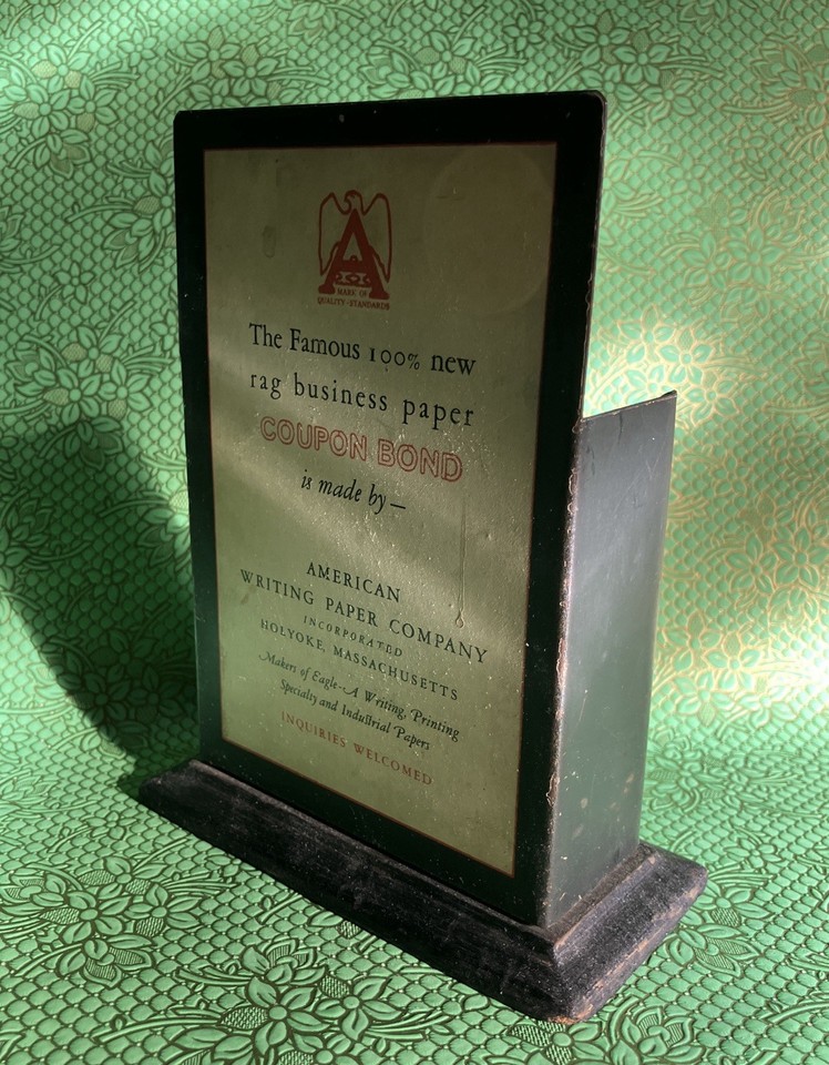 C 1930s Store Counter Display American Writing Paper Samples ...