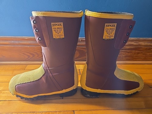 Ranger Steel Midsole Z41 PT99 Miner Rubber Boots Size 9- | eBay