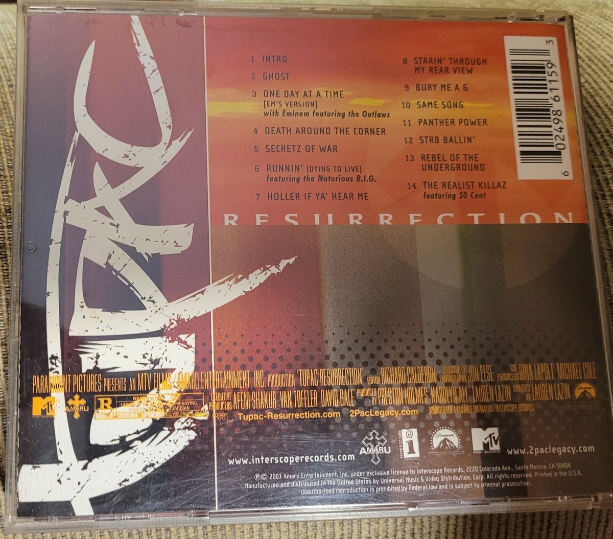 Tupac Resurrection Albumhoes