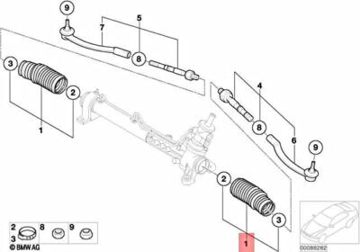 Genuine MINI R50 R52 R53 Steering Rack Boot Repair Kits OEM 32136756757 ...