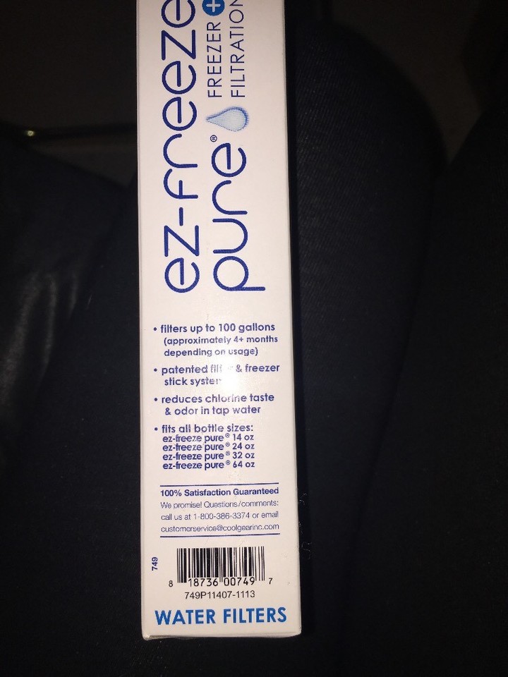 Cool Gear EZ-Freeze Pure freezer Filtration water filters 1 ea 2 pack ...