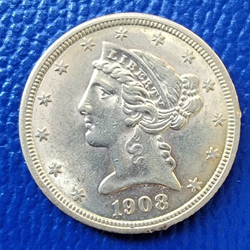1908 $5 Liberty Head Gold Coin – Uncirculated, Amazing Condition – Rare ...