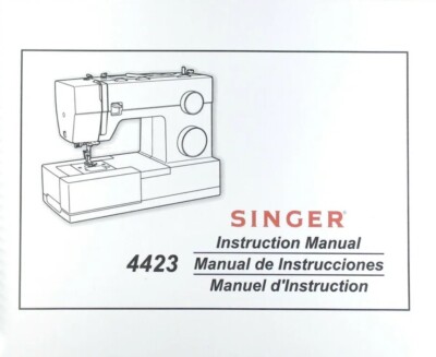 Singer 4423 Sewing Machine Manual Instructions User Guide Bound | eBay