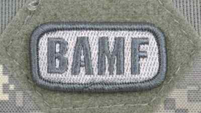 BAMF BAD ASS MF SMALL ACU CLOTH MORALE EMBROIDERED PATCH TACTICAL GUN ...
