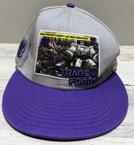 Megatron Transformers New Era SnapBack Hat 9Fifty Purple Gray | eBay