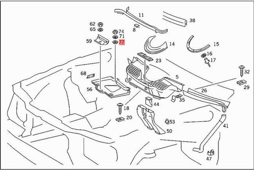 Genuine Mercedes 190 A124 C123 Rubber rings x5 Fresh-air flap and ...