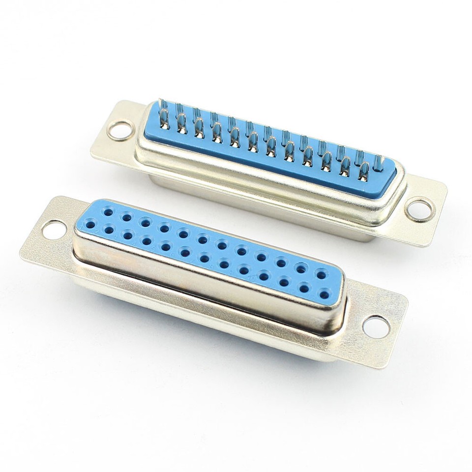 50Pcs D-SUB 25 Pin Female Straight Standard Solder Connector Adapter 2 ...