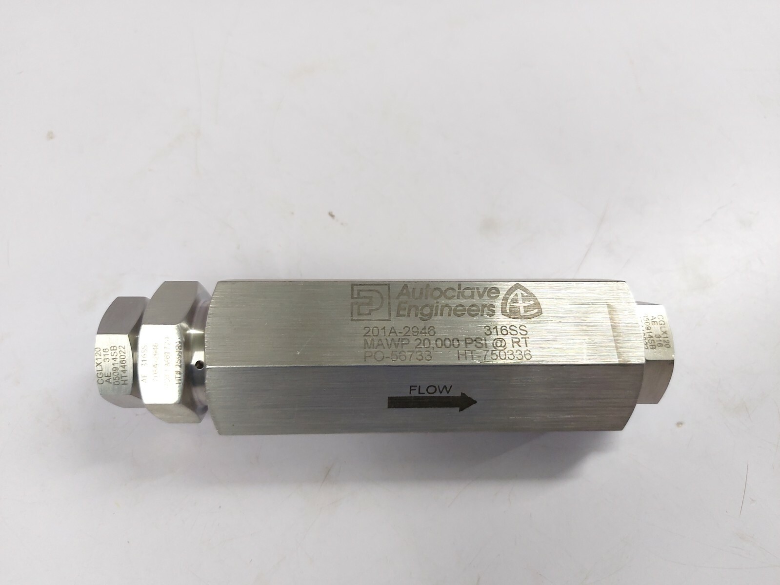 Parker Autoclave Engineers CXB12 Pressure Ball Check Valve 201A-2946 ...