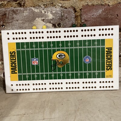 Green Bay Packers Cribbage Board NFL Football Wood Cribbage 4 Pegs USA ...