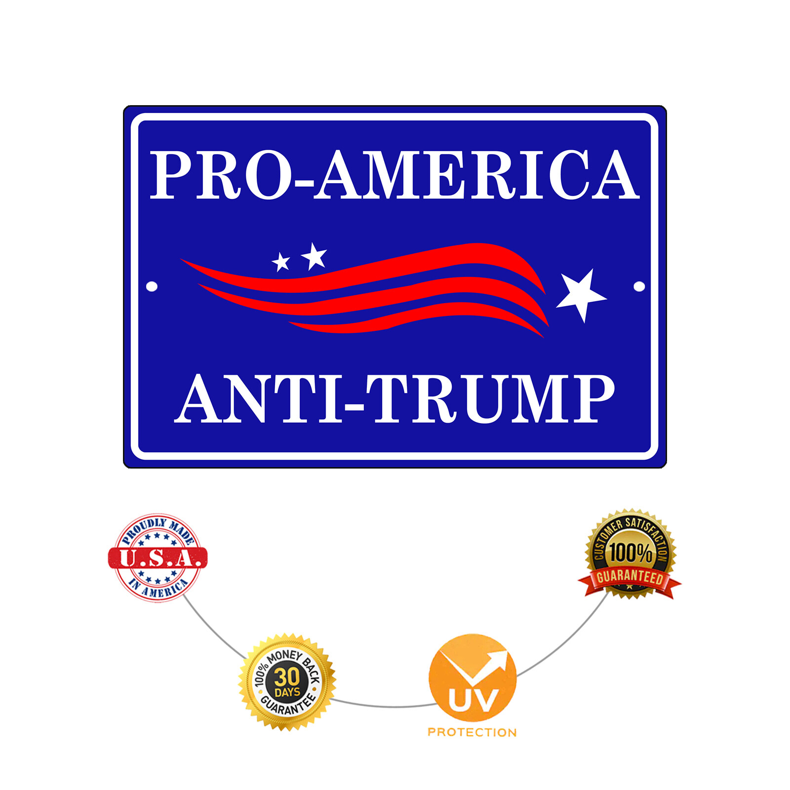 Pro-America Anti-Trump Vote for USA President Elections Aluminum Metal ...