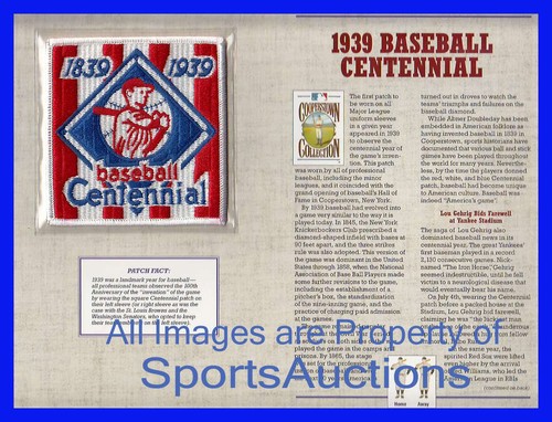 1939 BASEBALL CENTENNIAL Vintage 100 Yr Anniversary COOPERSTOWN ...