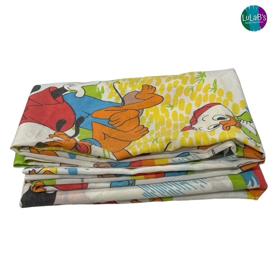 Vintage Disney Mickey Mouse Painting Rainbow Flat Twin Sheet Pacific | eBay