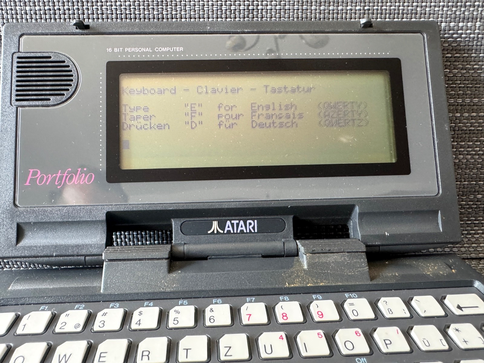 Vintage Atari Portfolio HPC-004 Pocket Computer Japan 1980s Working MS-DOS | eBay