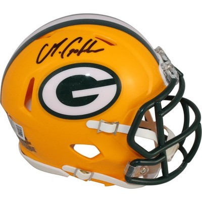 Matthew Golden Autographed/Signed Green Bay Packers Mini Helmet Beckett ...