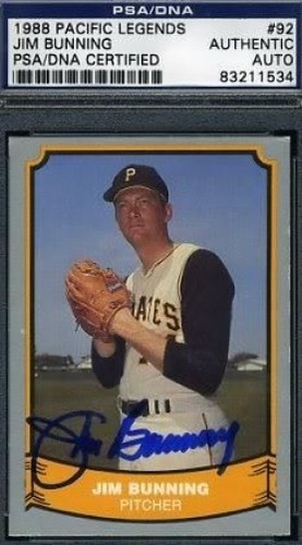 Jim Bunning 1988 Pacific Legends Signed Psa/dna Autograph Authentic | eBay
