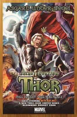 2008 Marvel Comics Thor Print Ad/Poster Skrull Secret Invasion Promo ...