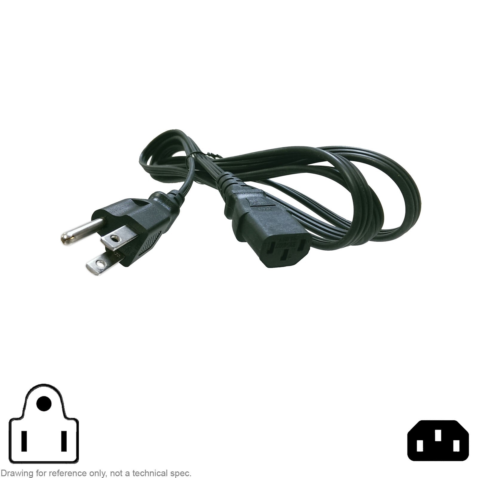 Dell DP/N 05120P 3-Prong AC Power Cord Adapter Cable - Black for sale ...