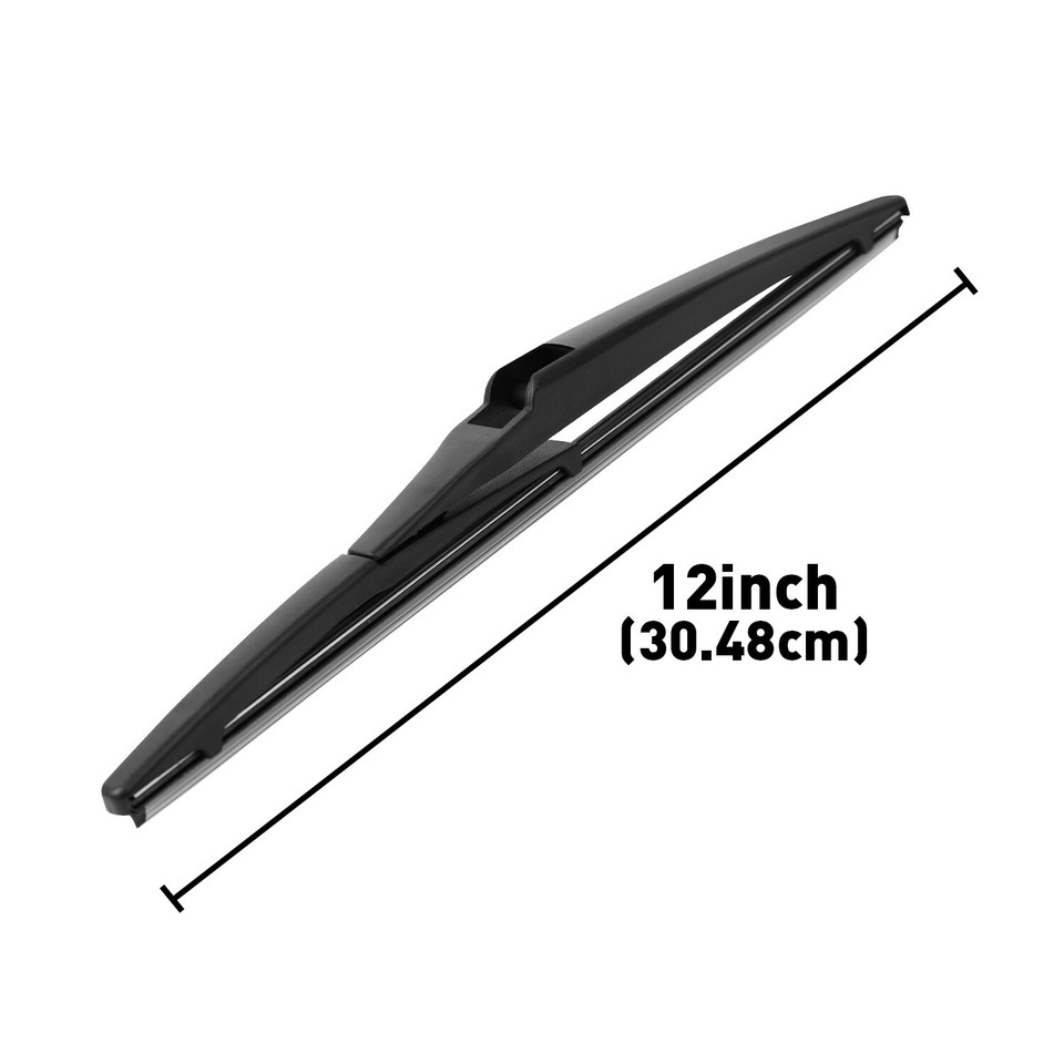 NEW 12" Rear Rubber Windshield Wiper Blade One click clarity Spotless ...