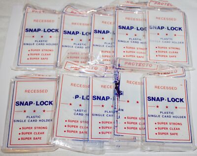 Snap Lock Standard Recessed Plastic Single Trading Card Holder Lot of ...