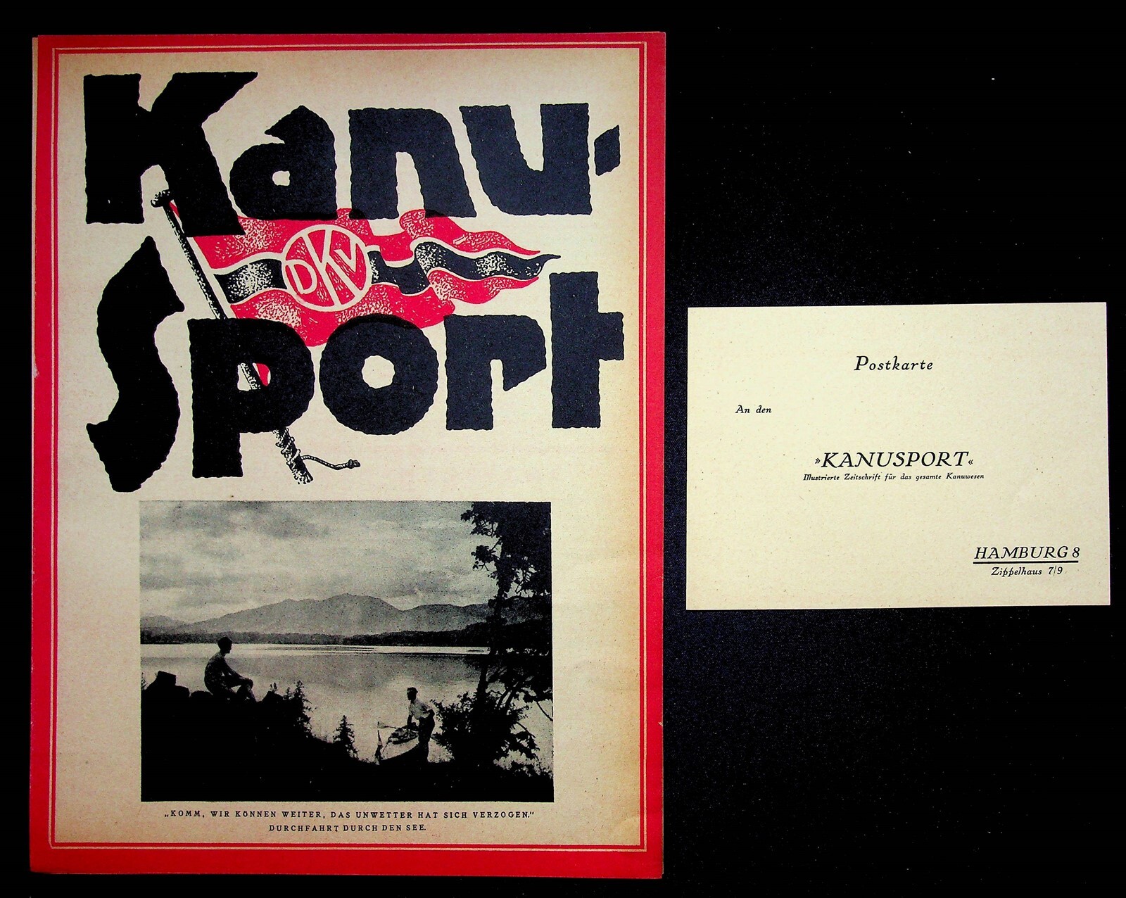 Kanu Sport Magazine Advertising Sample Pages Vintage German Canoe ...