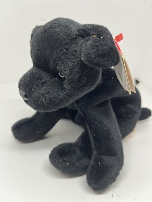 Vtg. TY Beanie Baby Bean Bag - Luke the Lab Pup Dog, Black 1999 6 ...