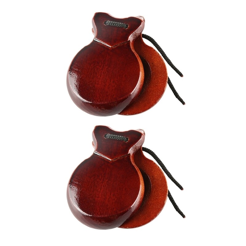2Pcs Traditional Castanet Spanish Castanets Flamenco Castanets with ...
