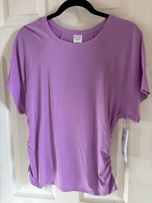 NWT Athleta With East Cinch Tee SS Orchid Size L | eBay