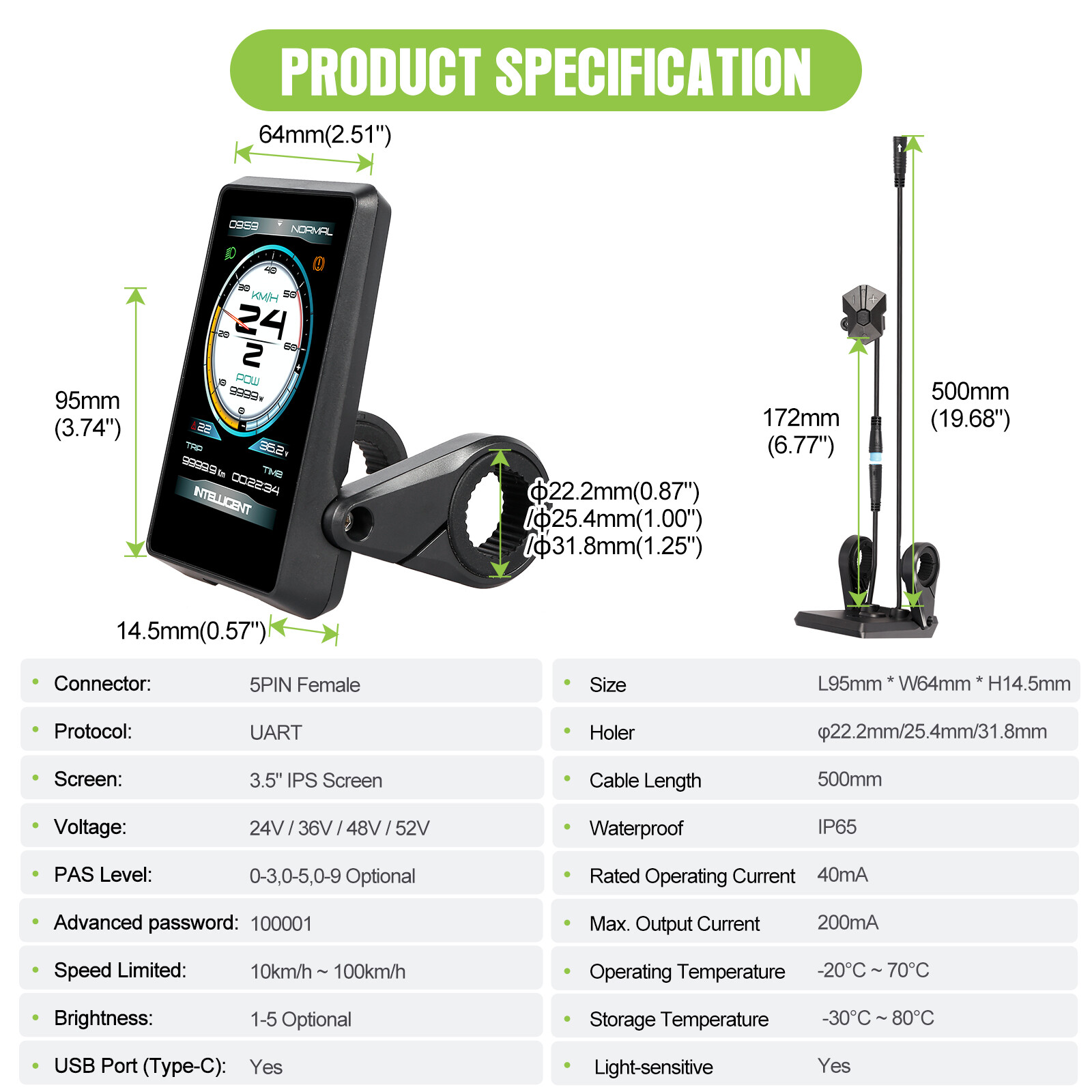 Electric Bike Multi Display C961 P860ML 500C for Bafang BBS HD Mid ...