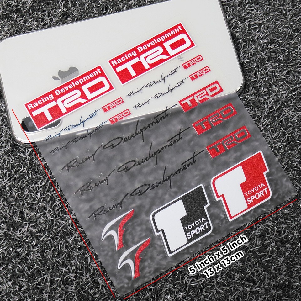 For Toyota Car Sticker 3D Decal Stripes Logo Decoration TRD Sport 13 ...