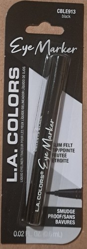 L.A. Colors Black Eye Marker CBLE913 12 ct. smudge proof liquid ...