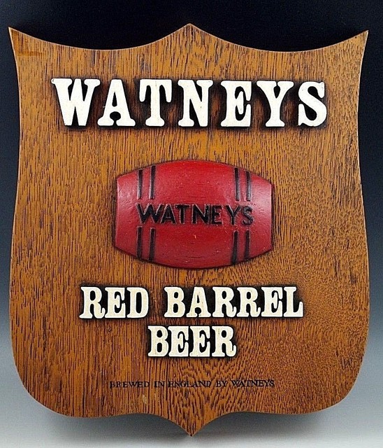 WATNEYS RED BARREL BEER SIGN WALL HANGING 13'' x11'' VINTAGE | eBay
