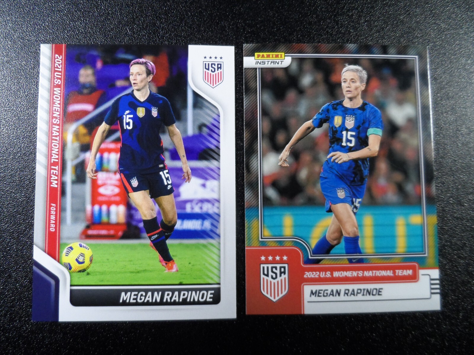 Megan Rapinoe 2 Card Set USA USWNT Panini Instant 2022 World Cup 2023 ...