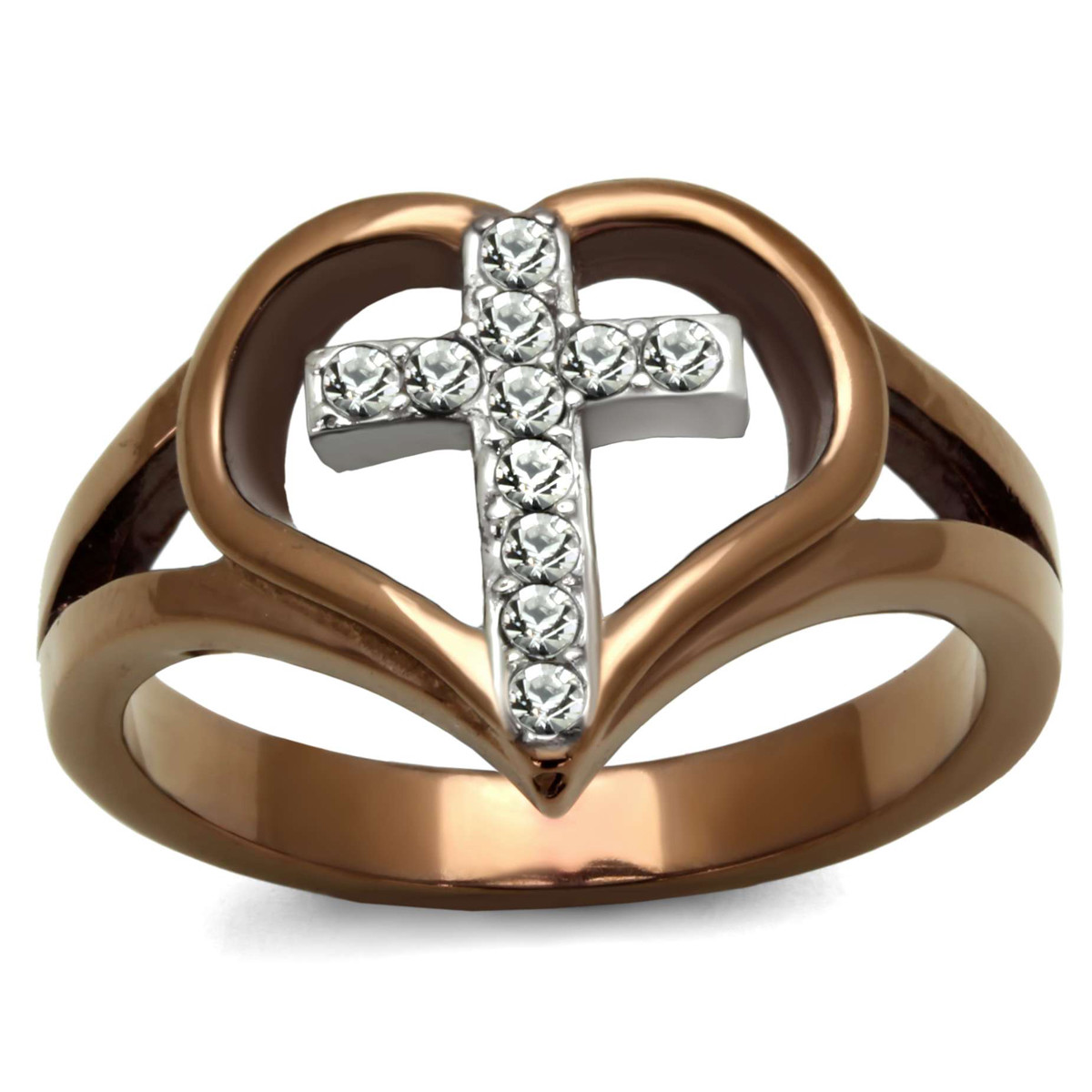 Cross With Two Wedding Rings