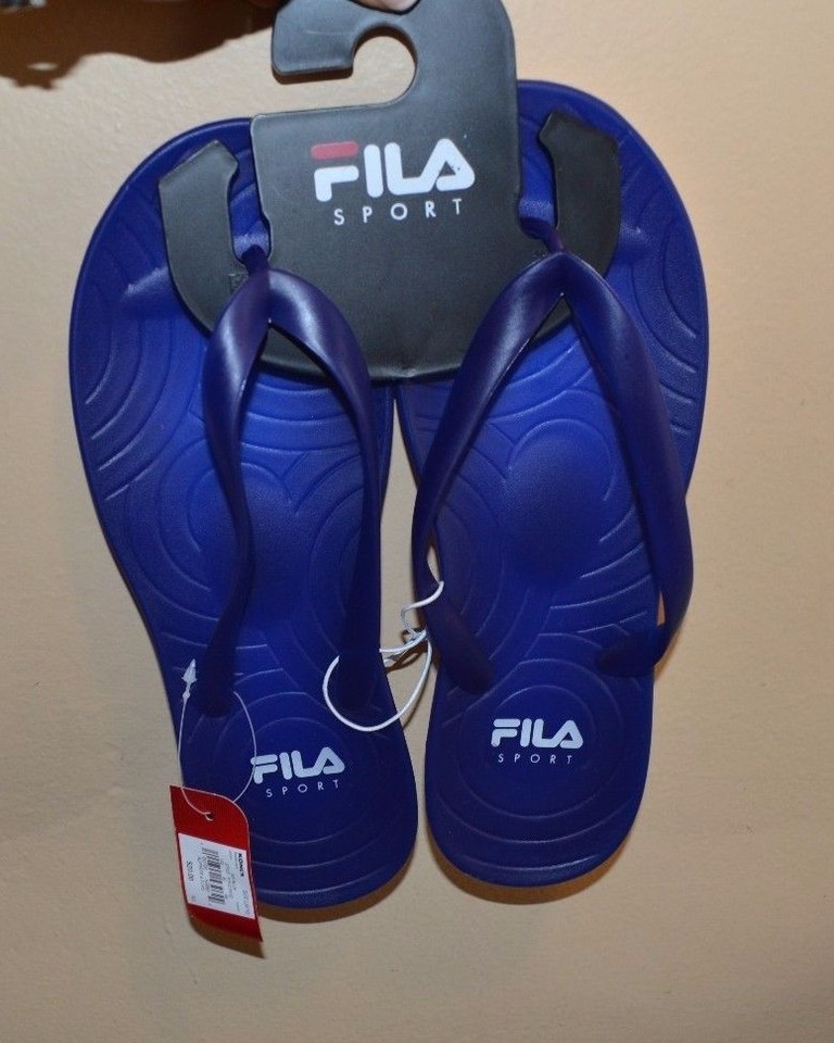 Fila Sport Flip Flop Sandals Summer Beach Shoes Women Purple Flexible ...