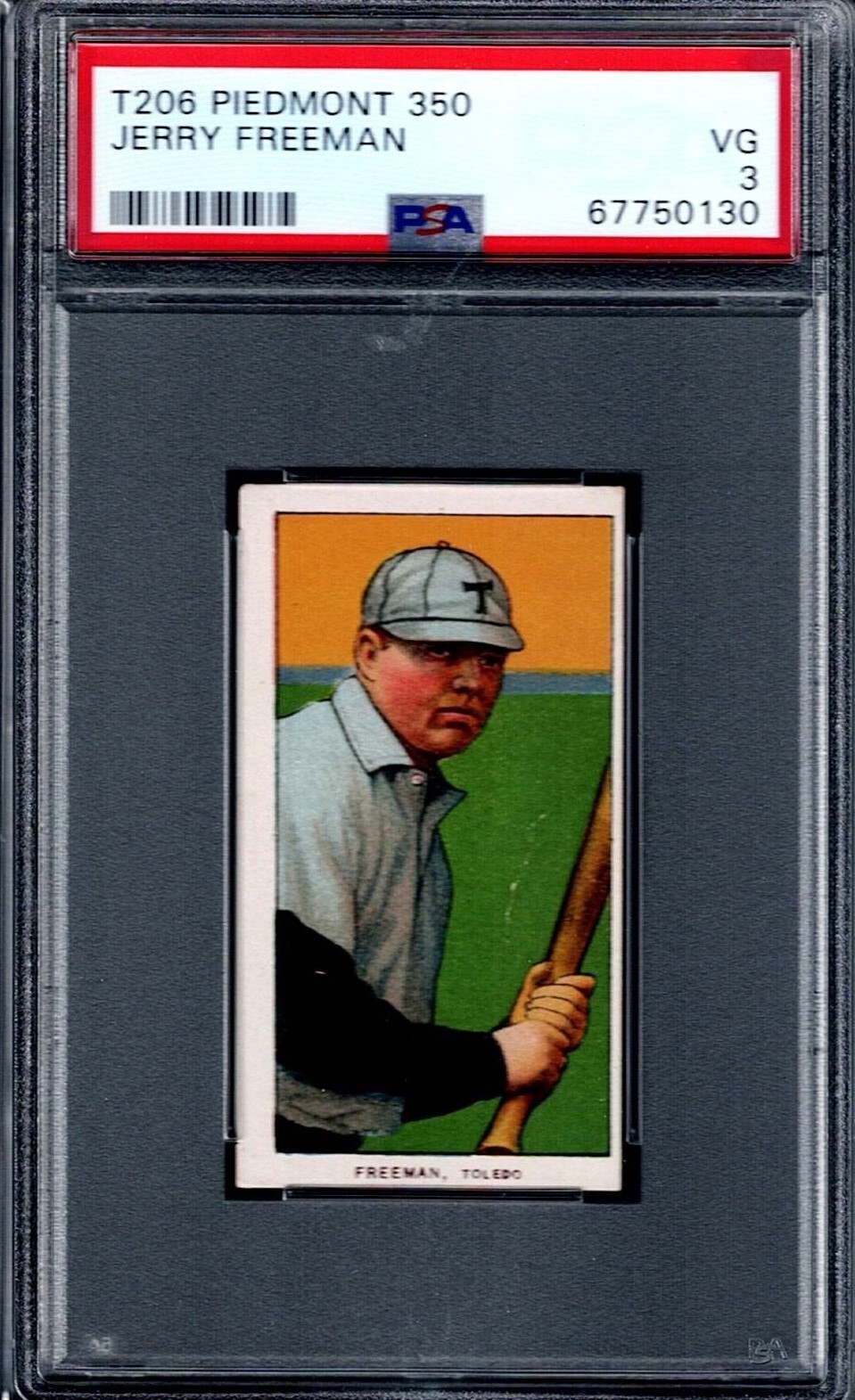 PSA 3 T206 Jerry FREEMAN ML - PSA 3 Toledo Mud Hens - Piedmont | eBay